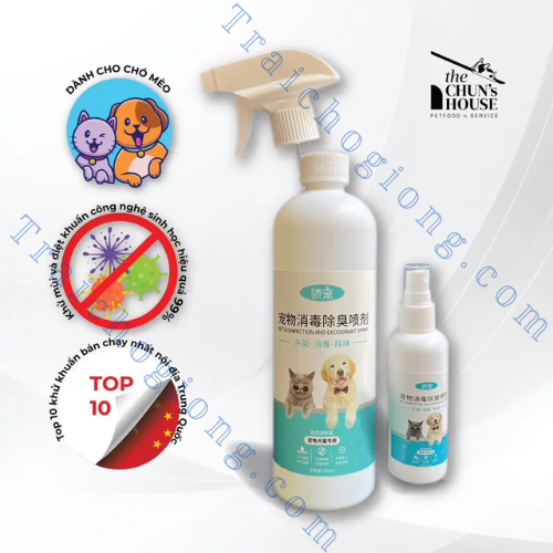 Chai Xịt Khử Mùi Chó Mèo Chai 100ml và 500ml
